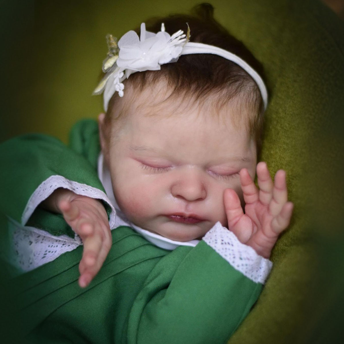 [Heatbeat Coos and Breath] 20" Handmade Lifelike Reborn Newborn Baby ...