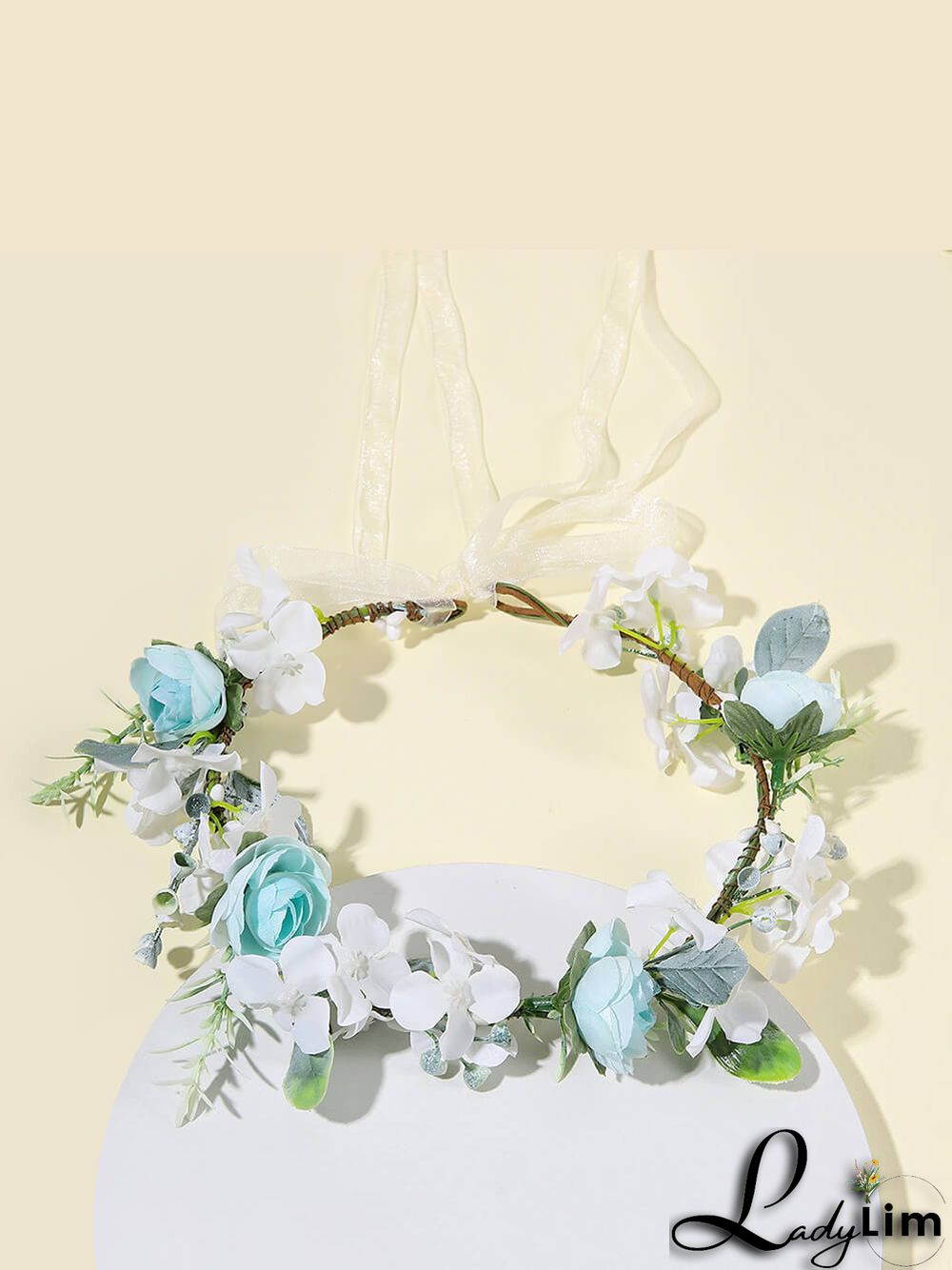 Azure Rose Blossom Flower Crown - Ladylim