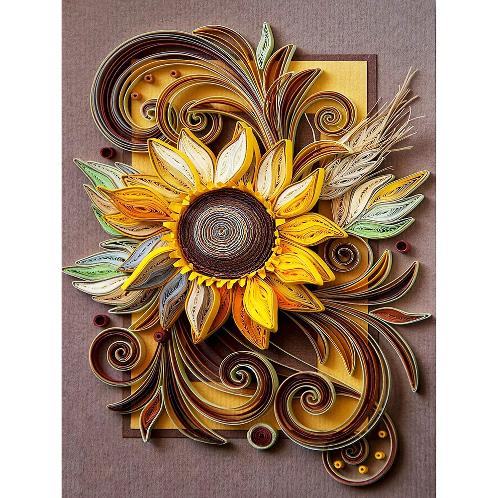 Quilling Paper Flower (canvas) full round or square drill diamond painting