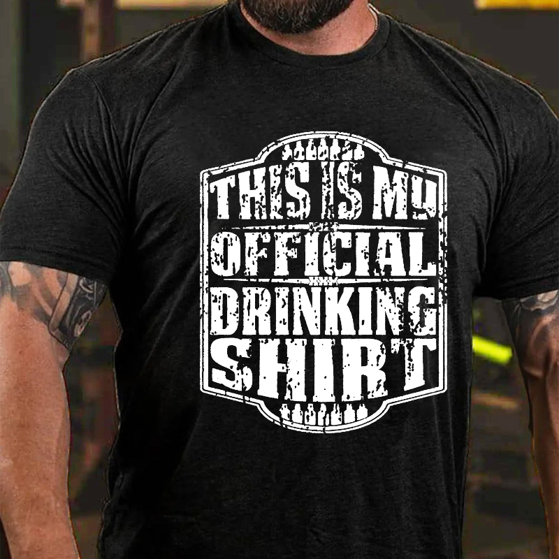 This Is My Official Drinking Shirt Party Funny Alcohol T-shirt