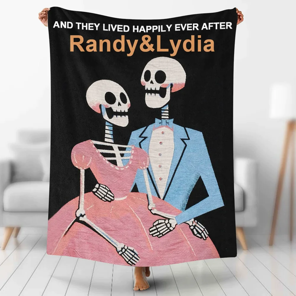 Custom Blankets Personalized Fancy Skeleton Goth Spooky Gifts Skeletons ...