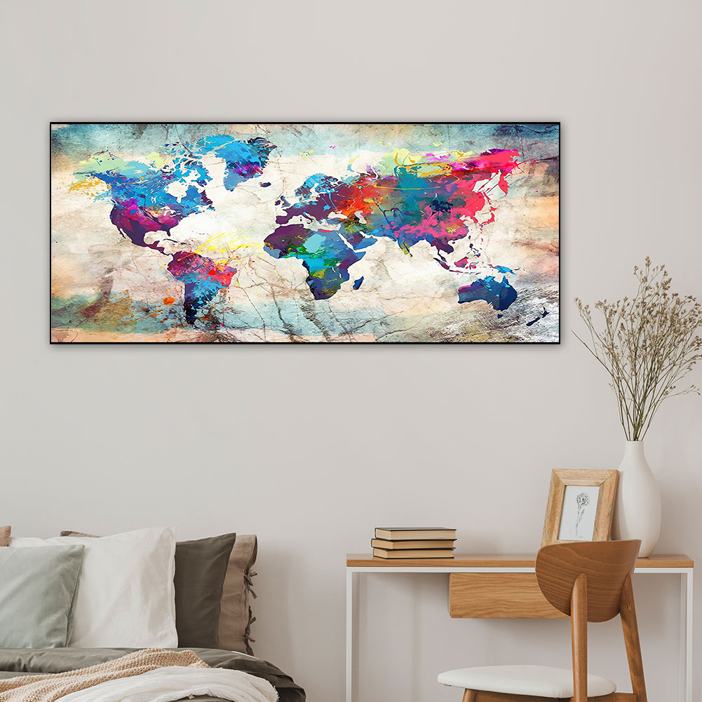 World Map(40*80cm)-Painting By Numbers