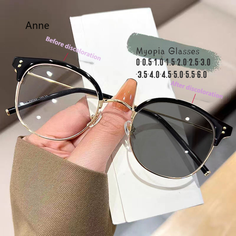 Smart Outdoor Changing Color Minus Diopter Eyeglasses Trendy ...