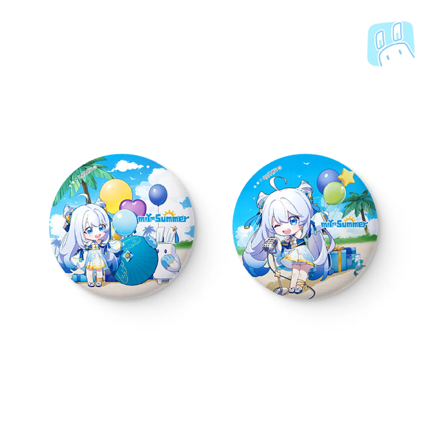 Official Mihoyo Merch Midsummer Garden Tour Series Q Version Badge Set