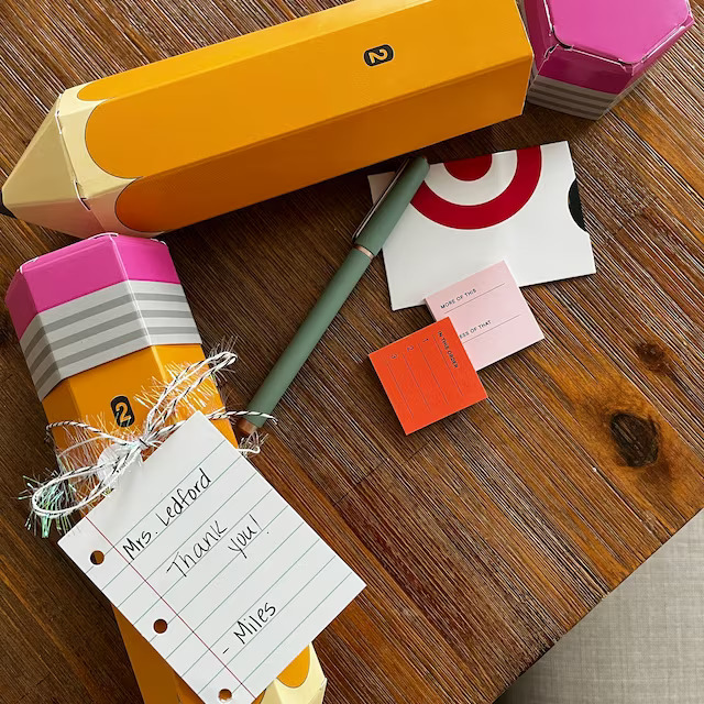 Pencil Gift Holder Teacher Appreciation Gift Template Set