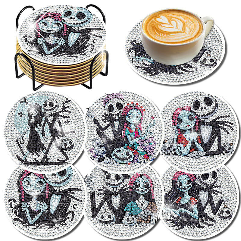6 pcs set DIY Diamond Painting Coaster | Cartoon
