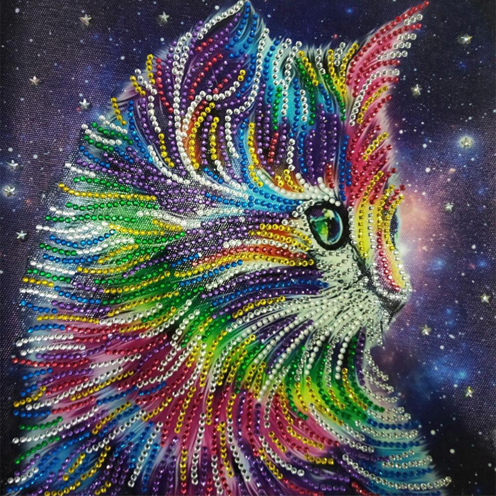 Chat Color 30x30cm Peinture Diamant De Forme Sp ciale Chat Color 30x30cm Peinture Diamant De Forme Sp ciale