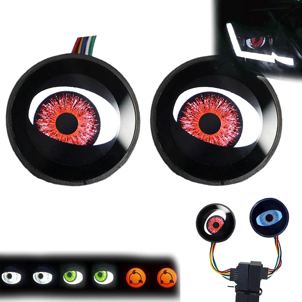 Dynamic Devil Eye Headlight Eye Number Nine Blink Car Headlight Lens ...