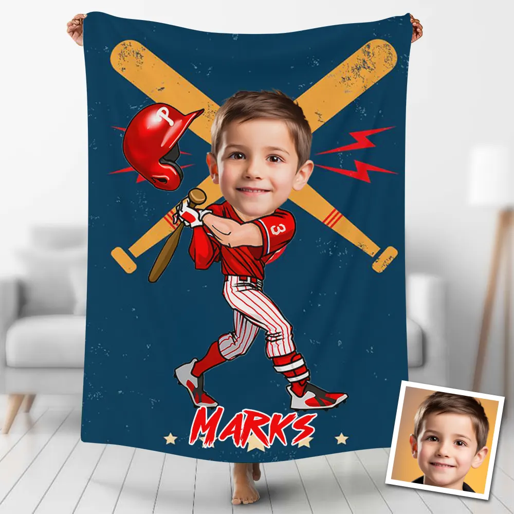 Custom Blankets Personalized Baseball Sport Blankets