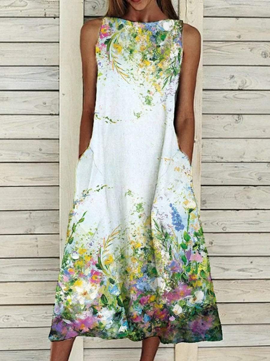 Floral Print Elegant Dress