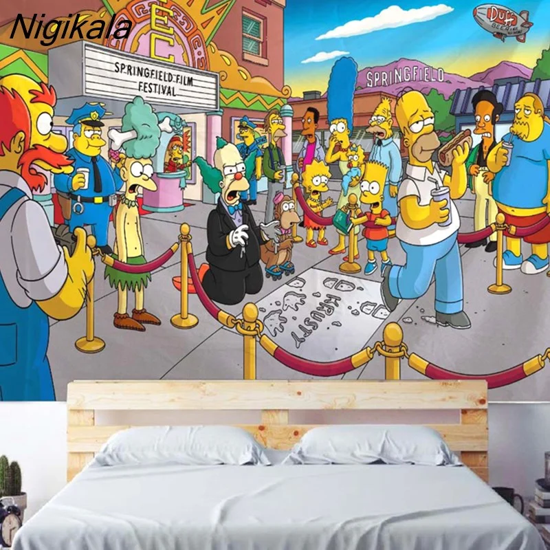 Nigikala Anime Character Tapestry Cartoon Wall Hanging Comic Aesthetics ...