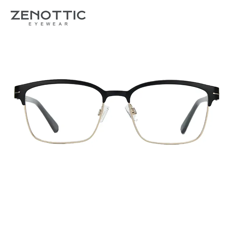 ZENOTTIC Design Acetate Glasses Blue Square Optical Eyewear Frames with ...