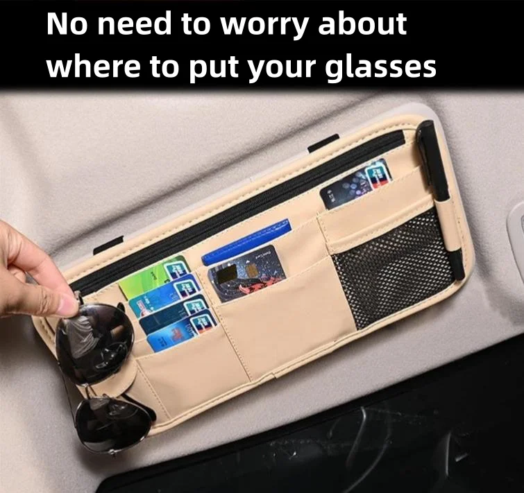 High-end fashion car sun visor storage box glasses card holder
