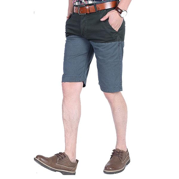 Contrast Color Stitching Design Men's Shorts