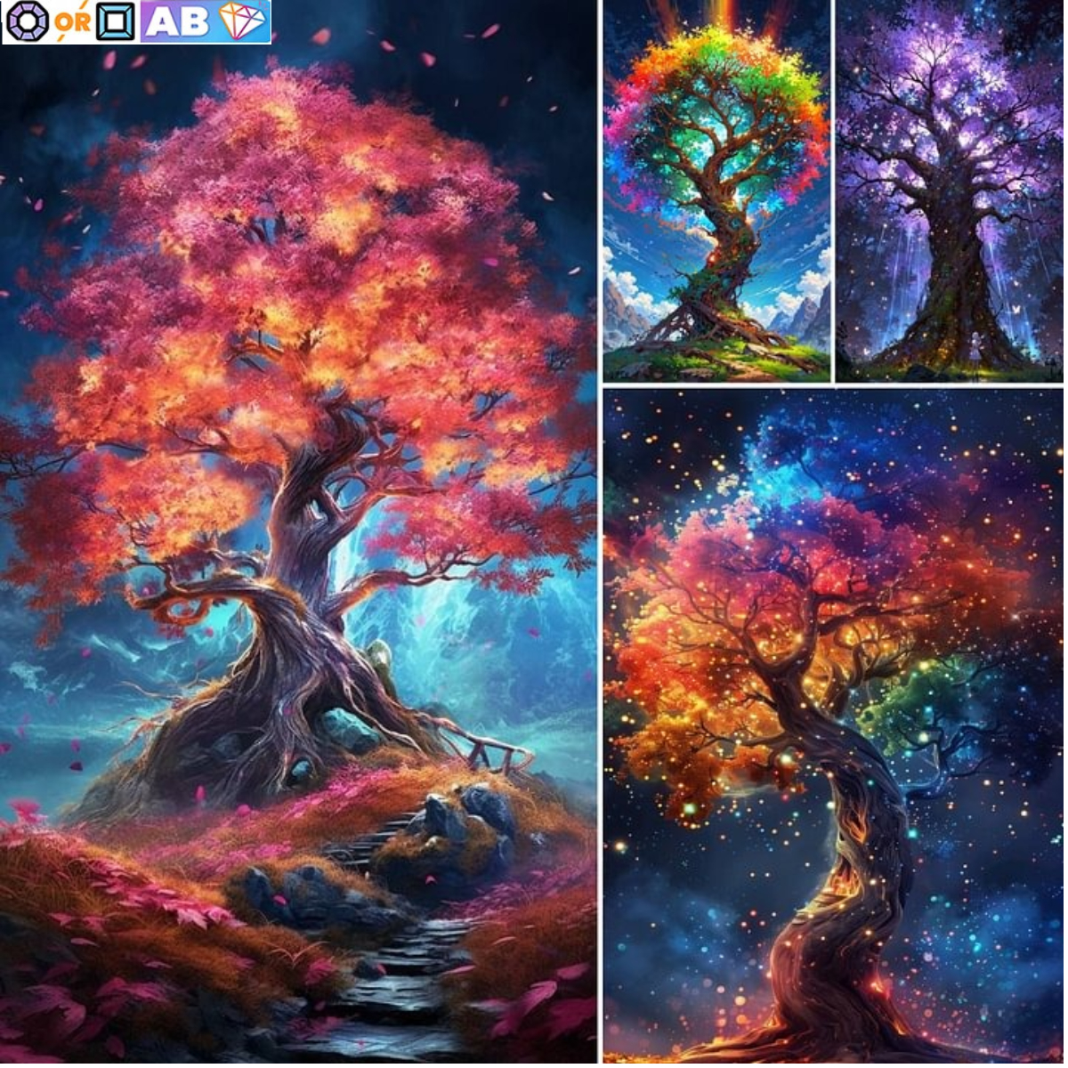 Fantasy Life Tree (40*70cm) Diamond Painting