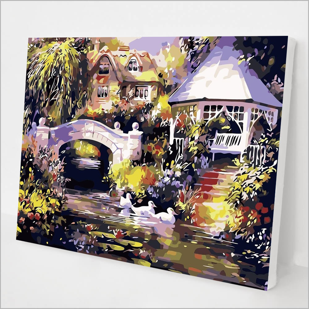 DIY Painting By Numbers | Landscape Cottage