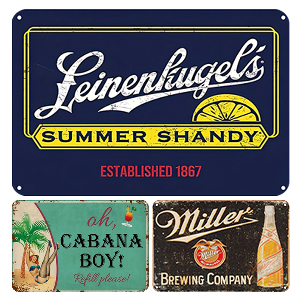 (Multi Style) Beer - Vintage Metal Signs - 40*30cm