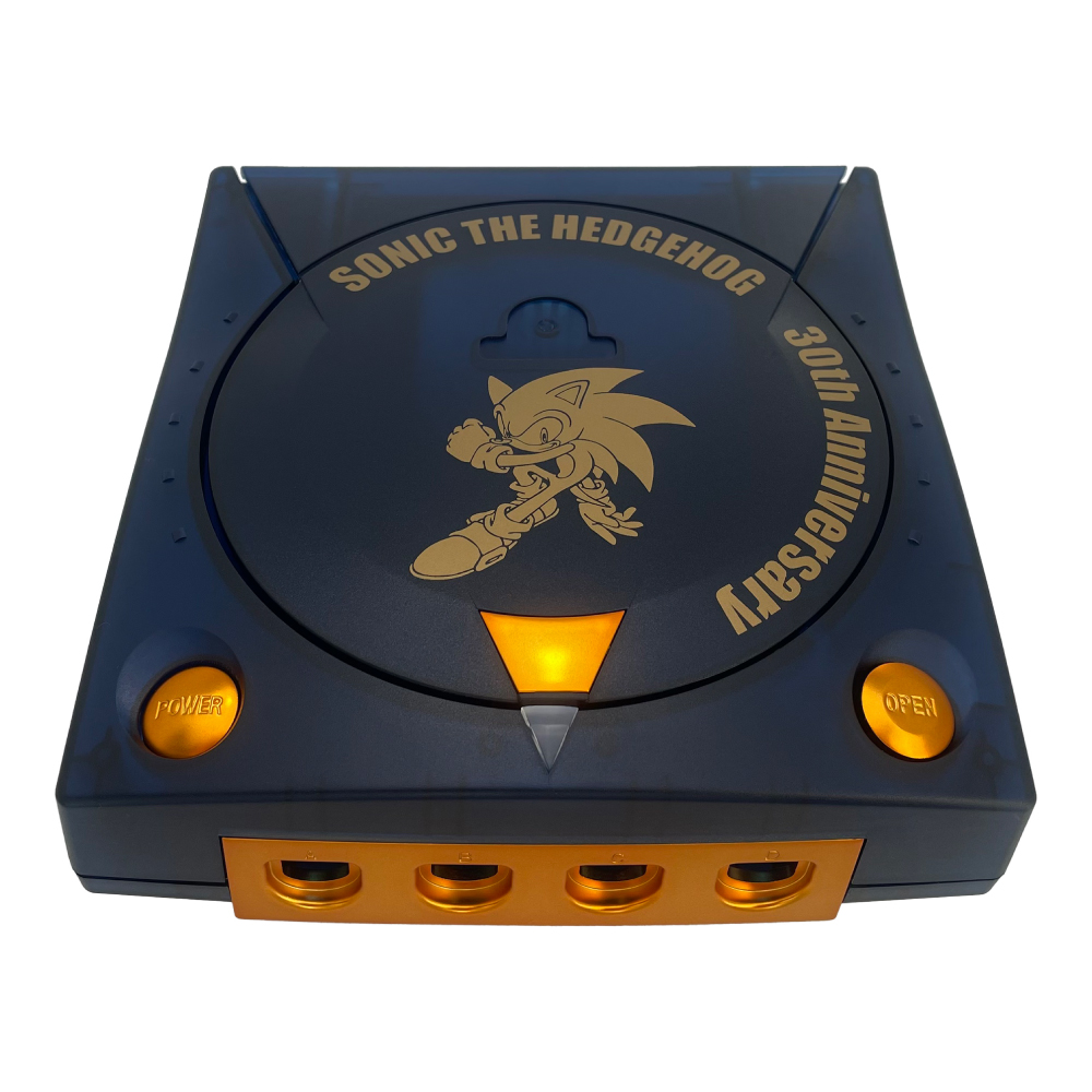 Dreamcast Replacement Shell - Translucent Midnight Blue Sonic Gold