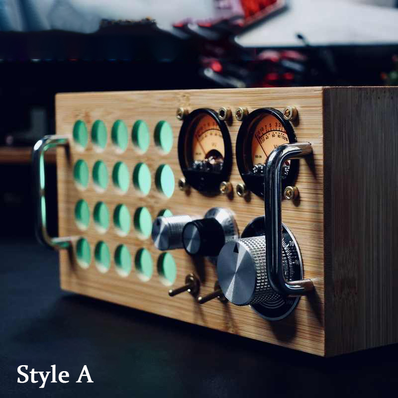 Vintage Audio Analyzer MIC Pick-up VU Meter Sound Level Display Desk Gift