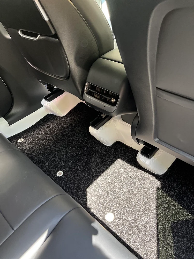 Tesla Model 3 Y Full Coverage Leather Floor Mats All Weather Waterproof Liners TESLASY