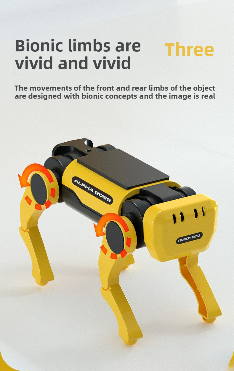 Assembled Solar Electric Robot Dog Toy Educational Stem Walking Robot ...