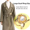 (🎅EARLY CHRISTMAS SALE-49% OFF) Women's Elegant Pearl Floral Scarf Ring ...