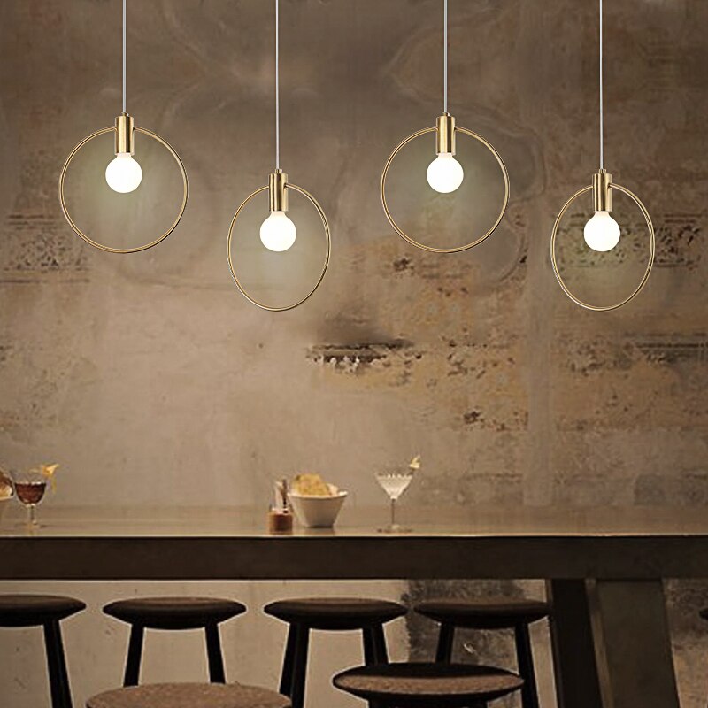Nordic Circular Ring Pendant Lights Modern Handlamp For Restaurant ...