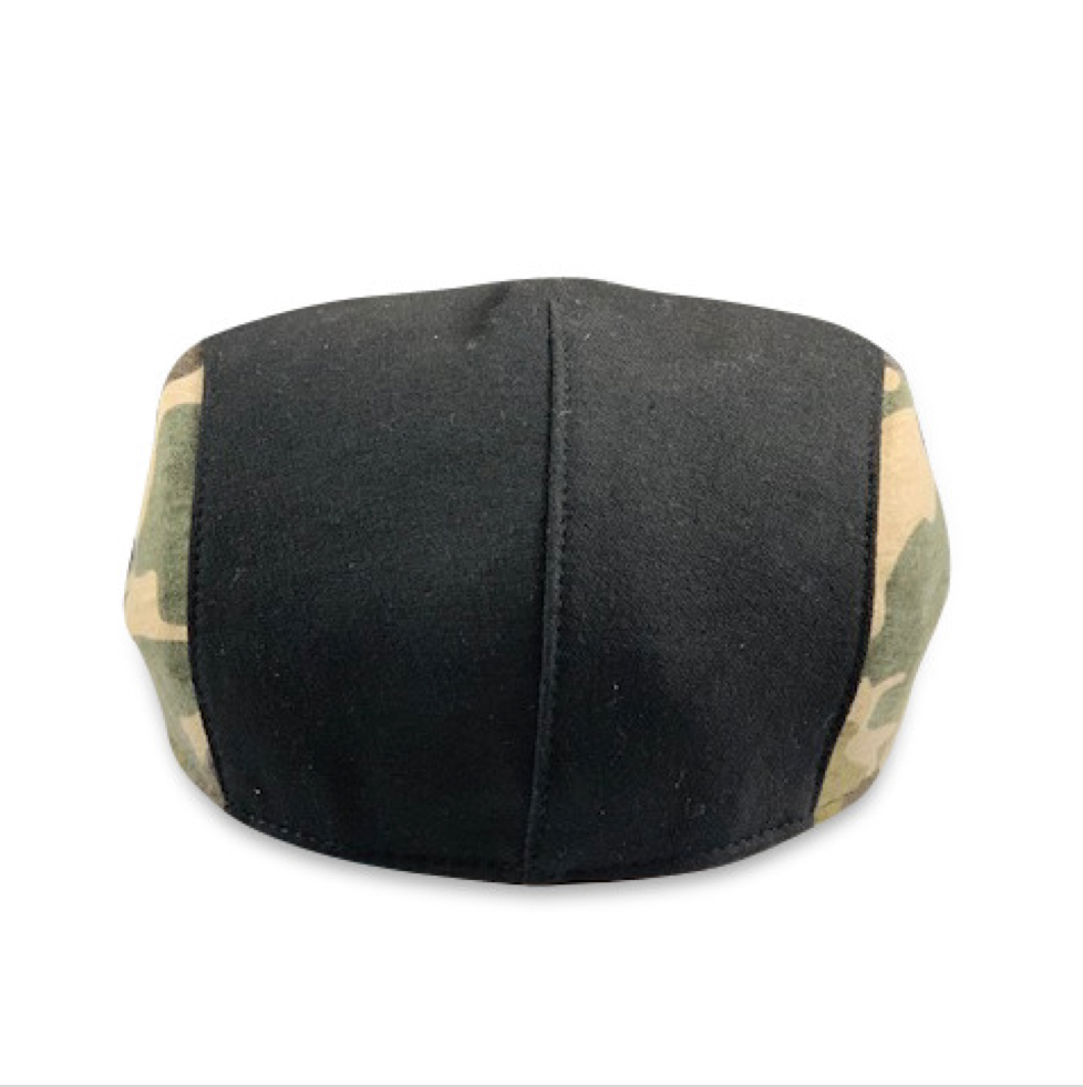 The Responder Military Single Panel Boston Scally Cap - Black & Camo