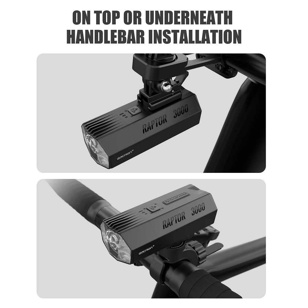 RAPTOR-3000 Ultra High Lumen Bike Front Light & LOOP-100 Smart Brake ...
