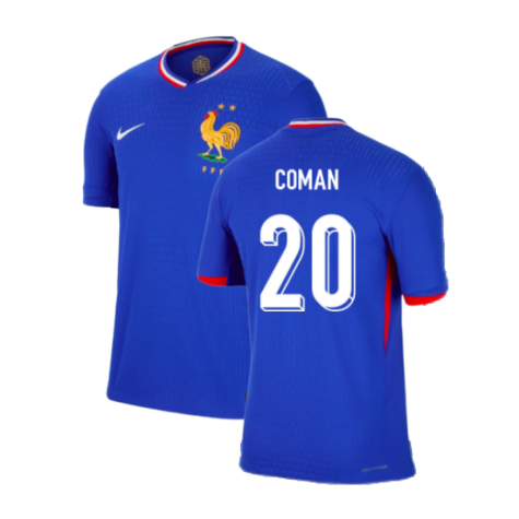 France Kingsley Coman 20 Home Shirt Kit Euro 2024