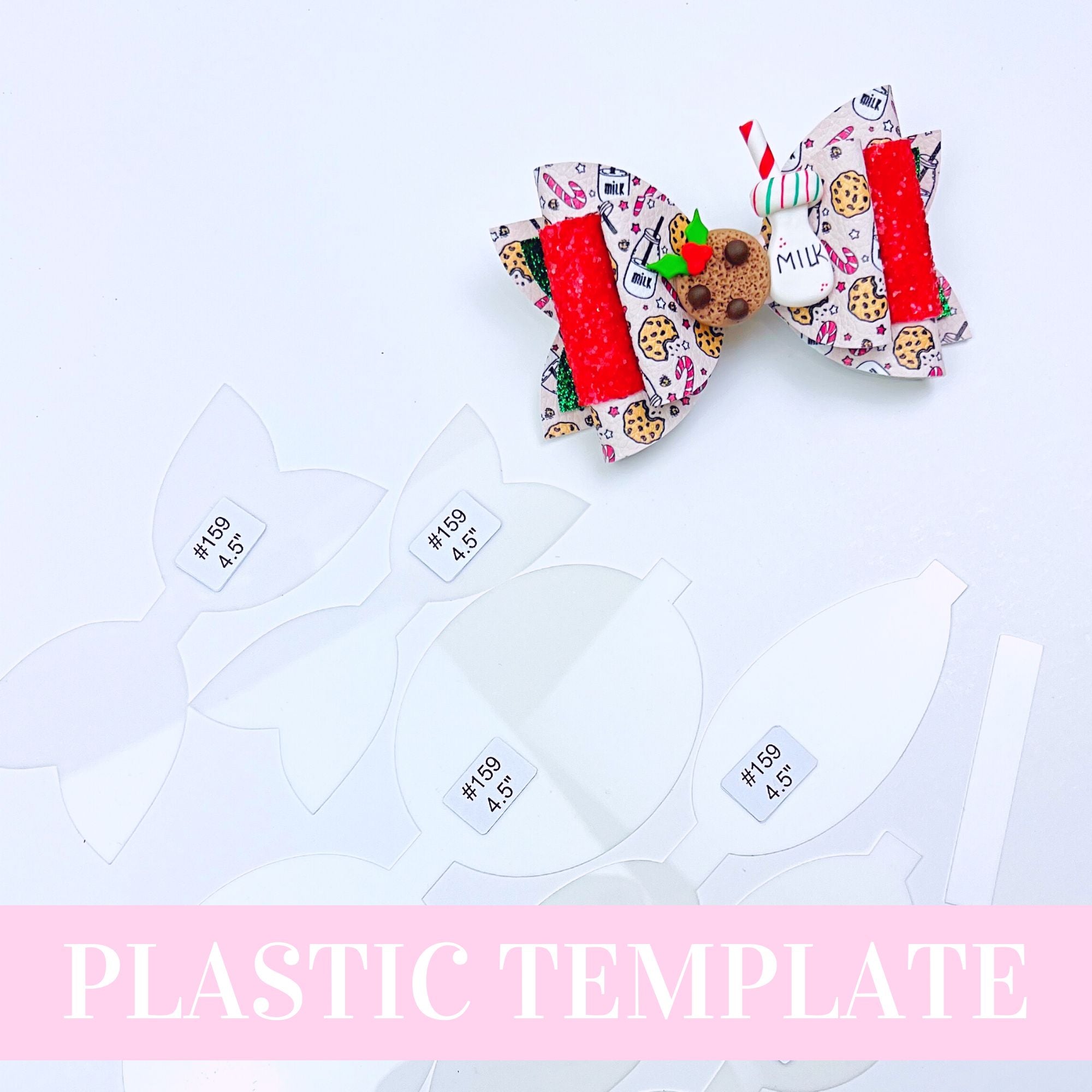 Bow # 159 Plastic Hair Bow Template - 4 sizes - Hair Bow Template ...
