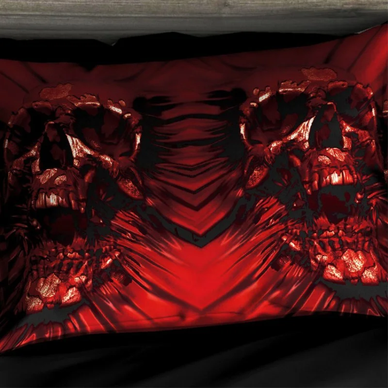 3D Scream Skull Bedding Set