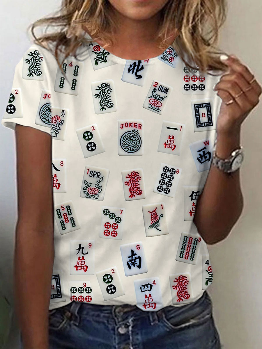 Women's mahjong t-shirt