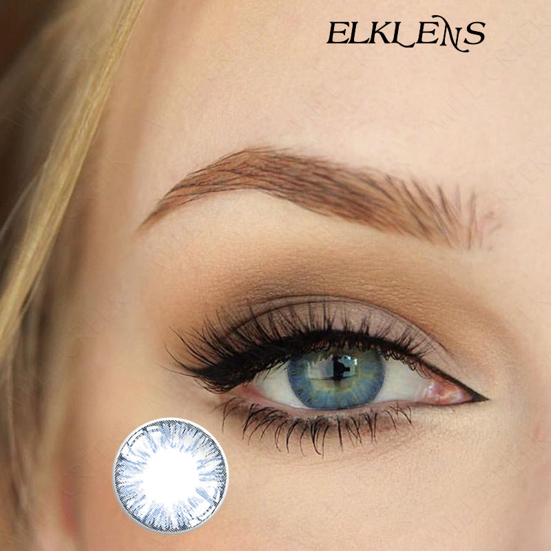 ELKLENS Gauze Blue Colored Contact Lenses