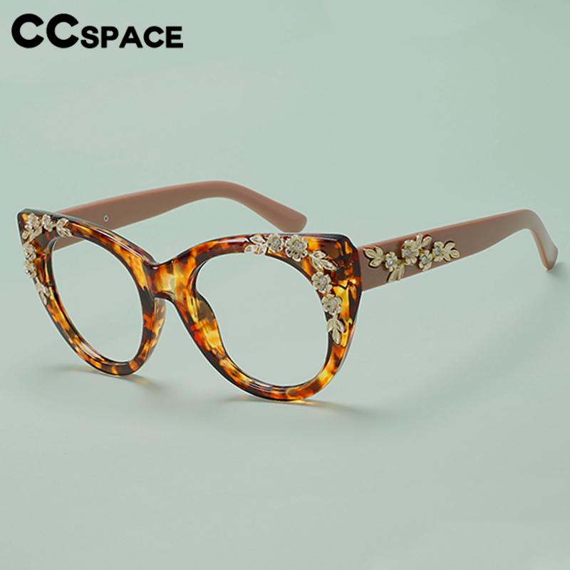 R57091 Brand Design Flower Clear Spectacle Women Popular Cat Eye ...