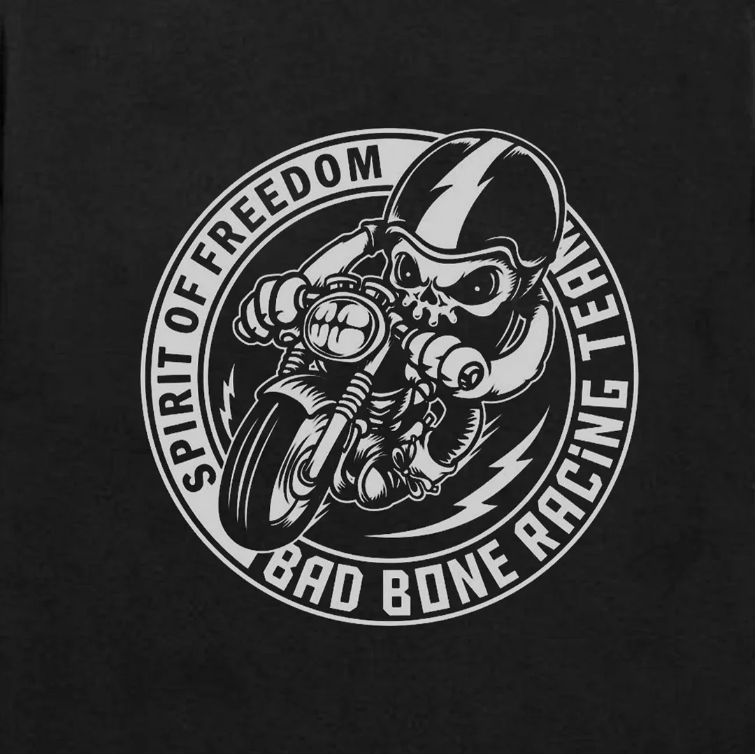 MOTOSUNNY Vintage Spirit of Freedom - Bad Bone Racing Team Motor Black ...