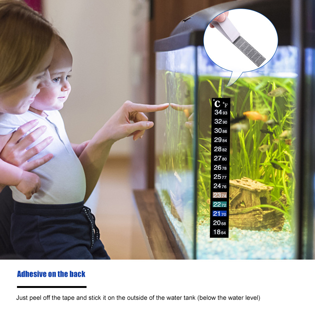 Fish Tank Thermometer Strip Digital LCD Aquarium Temperature Gauge ...