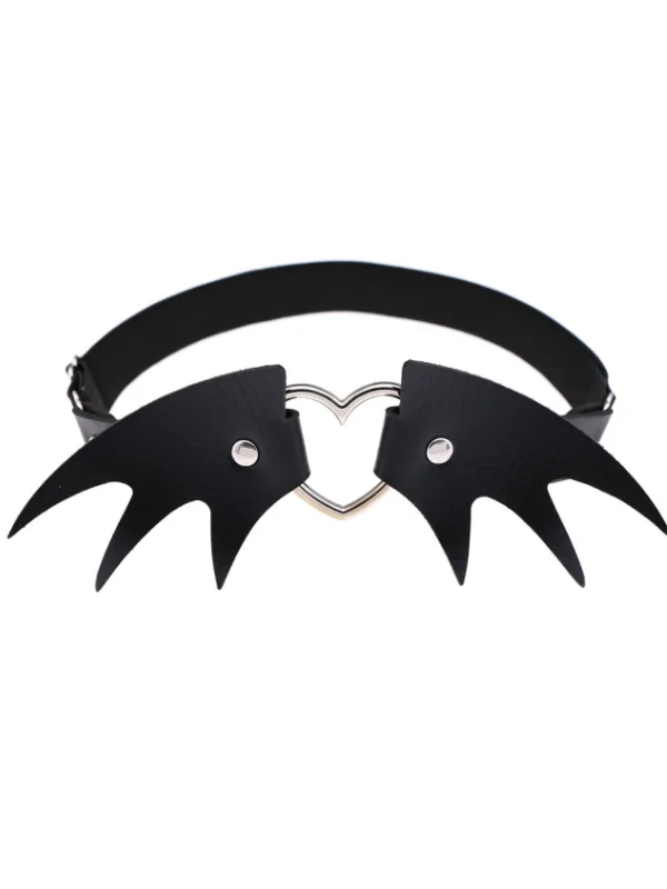 Angel Wings Heart Metal Pattern Stretchable Garter