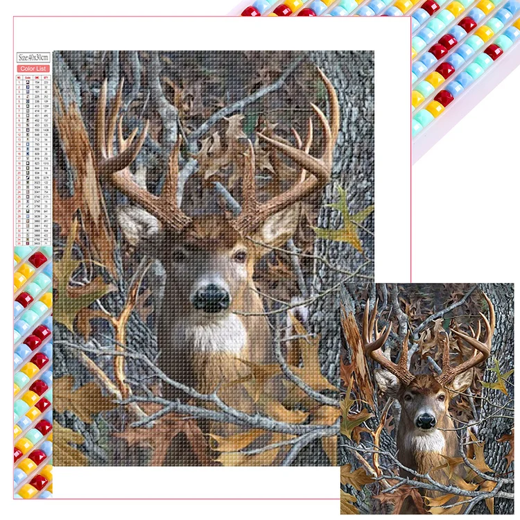 Deer 30*40CM (Canvas) Full Square Drill Diamond Painting