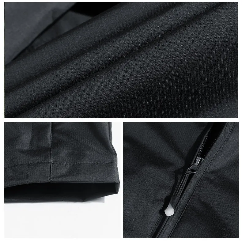 Men's Solid Color Track Jacket Outdoor Hooded Jacket