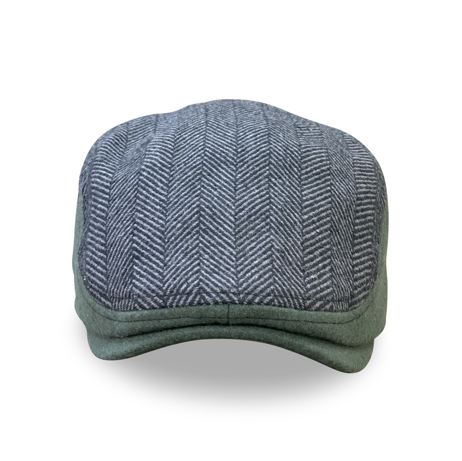 The Southie Boston Scally Cap - Grey Herringbone