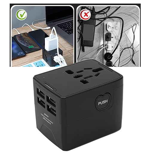 Global power adapter, travel conversion plug
