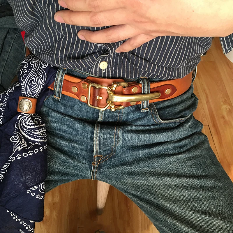 denimsuper Handmade Belt Littleton Casual Leather Belt