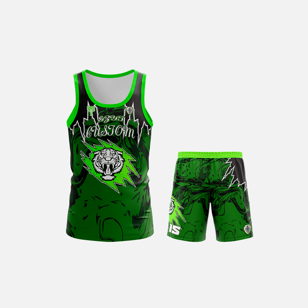 YITE | XSCQ24-001- Green And Black Touch football uniforms