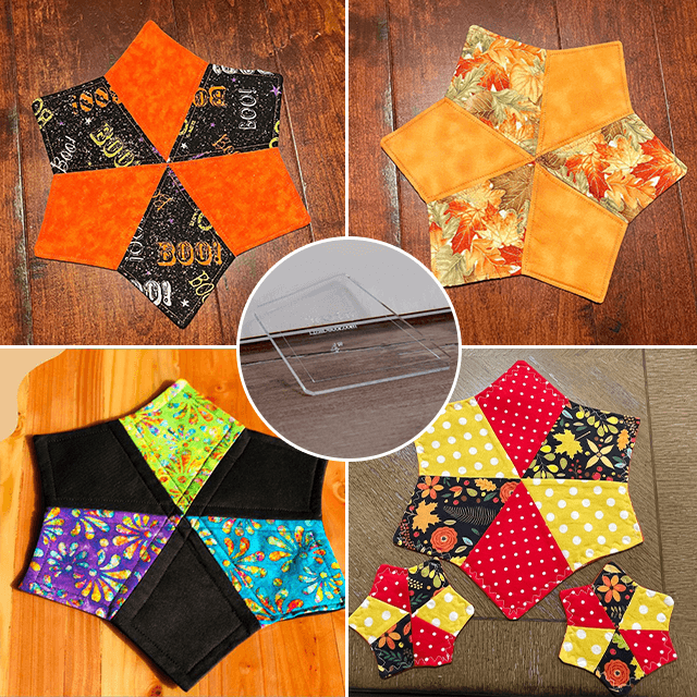 Tuesday Patchwork Star Templates Ruler - With Instruction