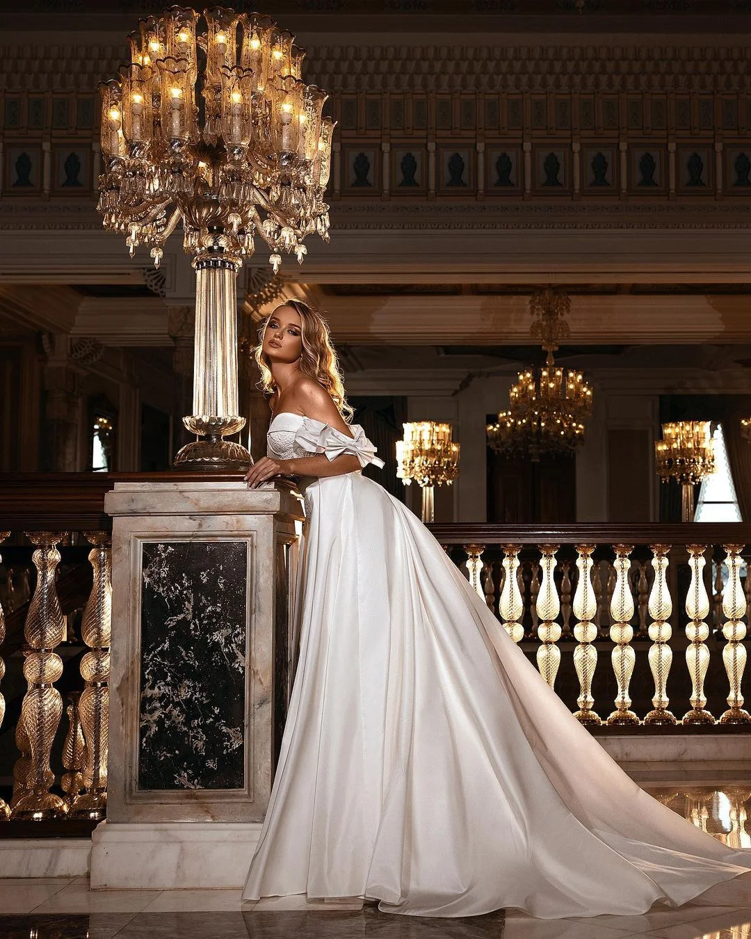 Daisda Beautiful A-line Off-The-Shoulder Lace Floor-length Satin Wedding Dress With Sweetheart ...