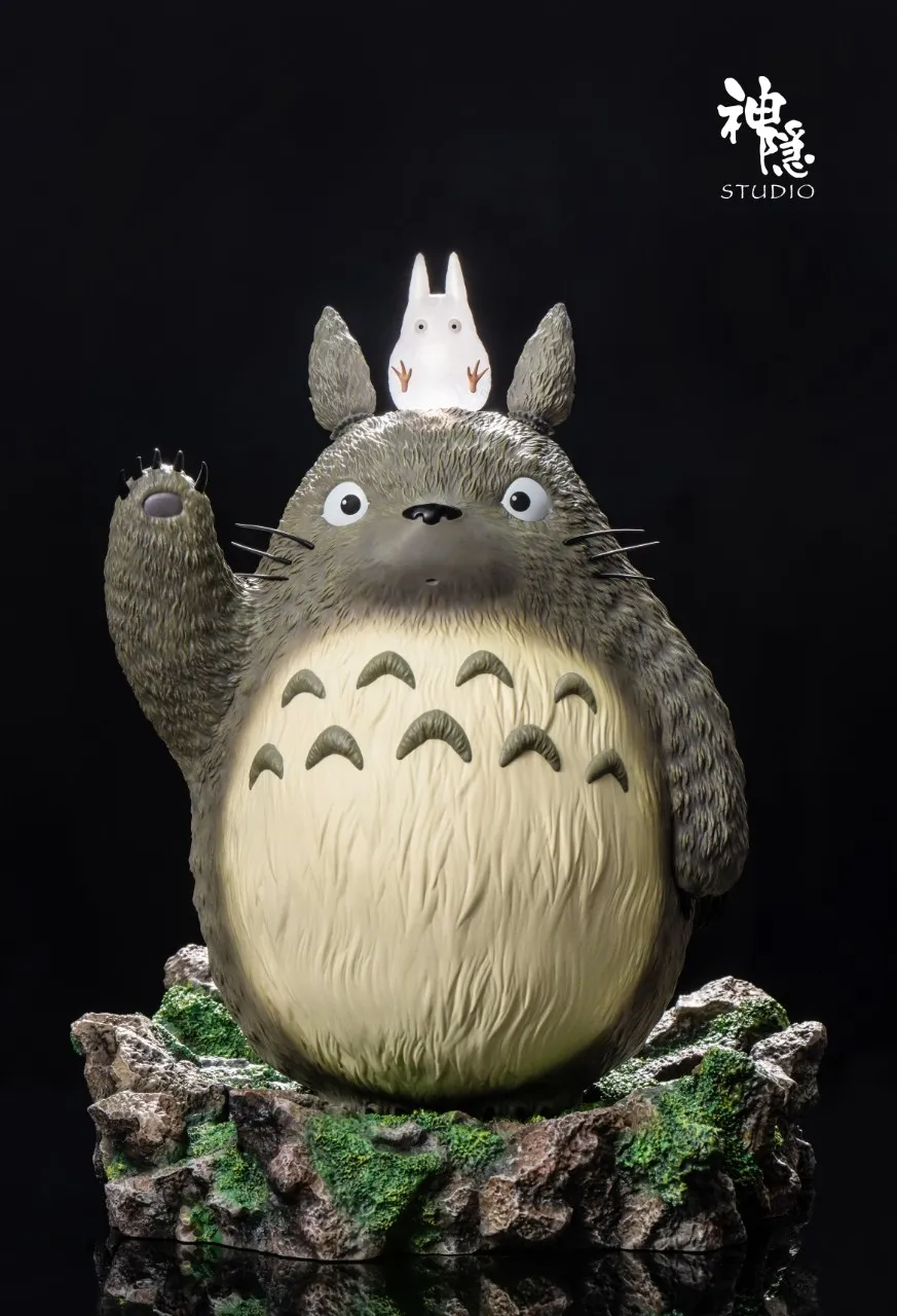 Waving Hand Totoro & Mini Totoro - My Neighbor Totoro Resin Statue ...