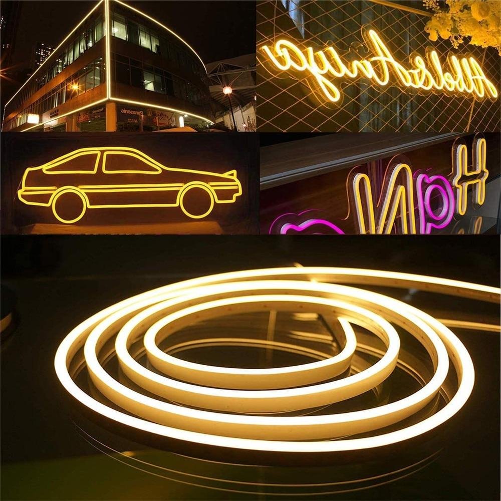 12V Led Strip Waterproof Ribbon Led Neon Light IP67 White /Warm White ...