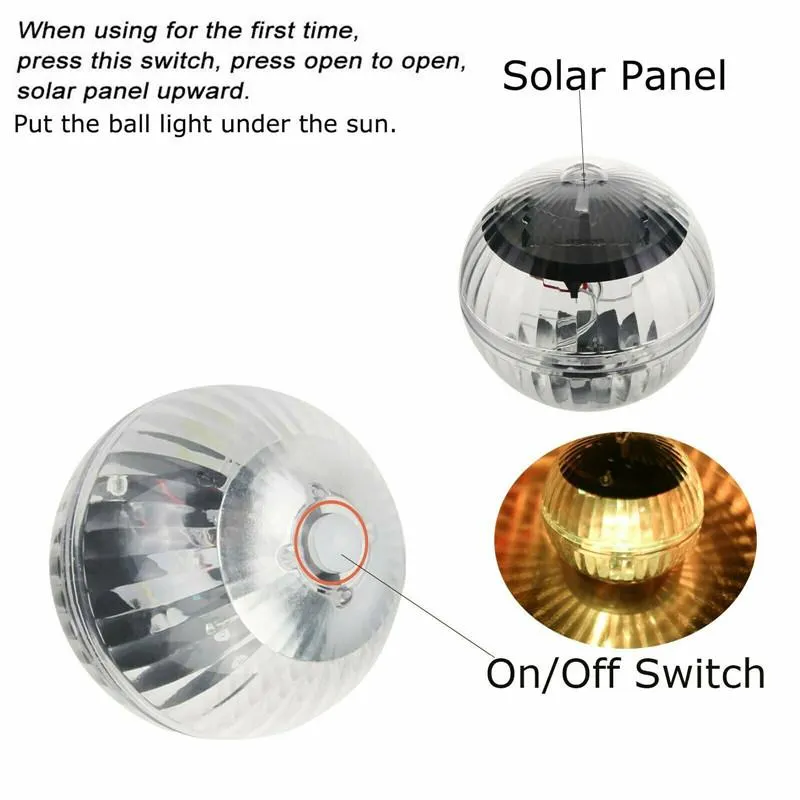 LED Disco Light Swimming Pool Waterproof LED Solar Power Multi Color ...