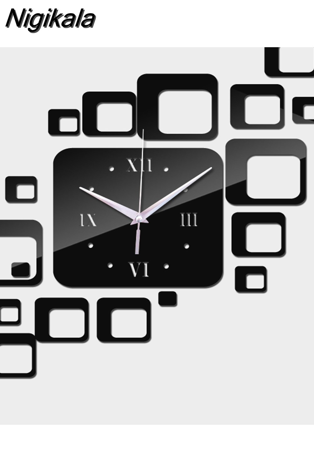 Nigikala Clock Acrylic Home Decoration Quartz Clocks Living Room Modern ...